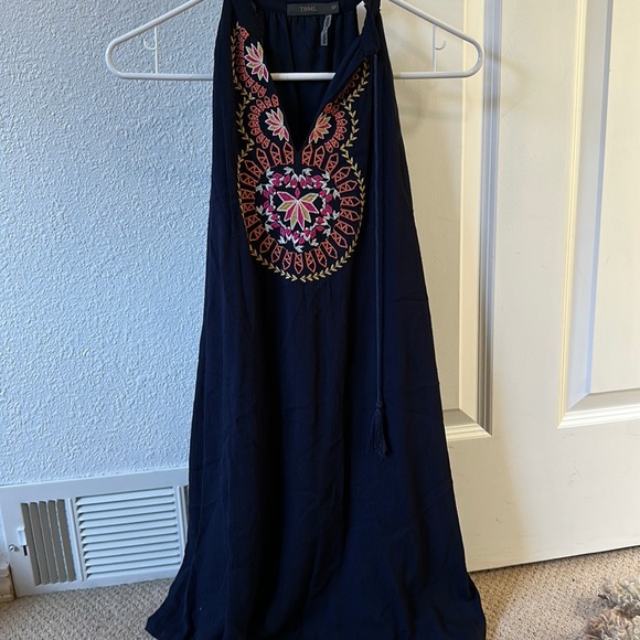 THML | Dresses | Thml Dresses Roonie Boho Embroidered Tassel Halter ...